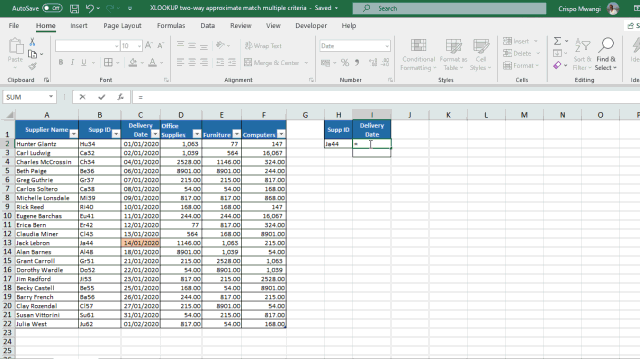WTF with XLOOKUP Function - CrispExcel Training & Consulting