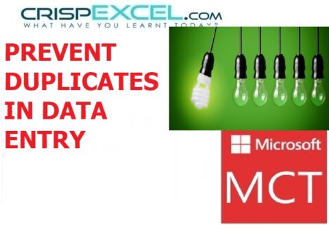 How To Prevent Duplicates In Data Entry in Excel - CrispExcel Training ...
